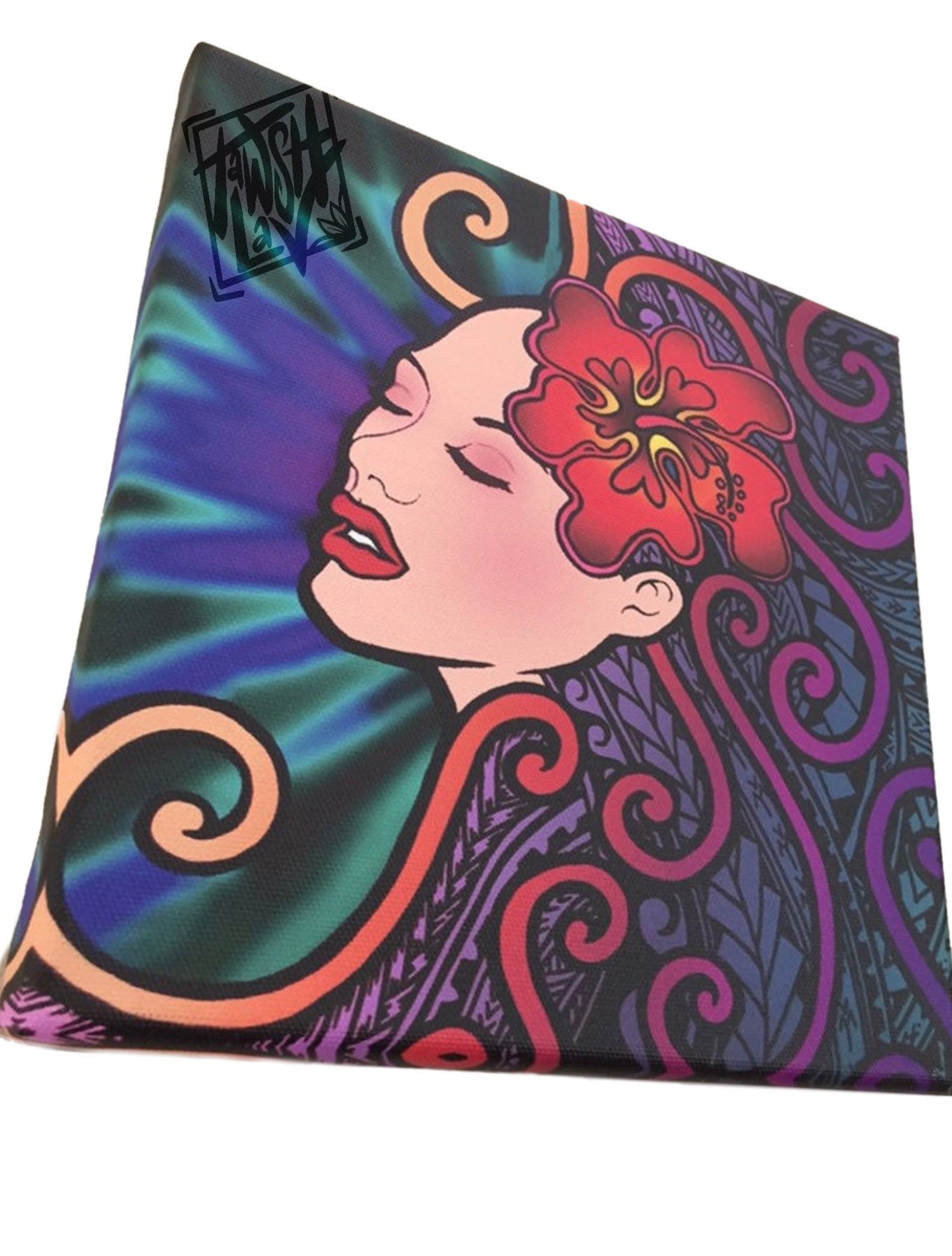 Polynesian Beauty Samoan Maori Art on 8x8 Canvas - Etsy