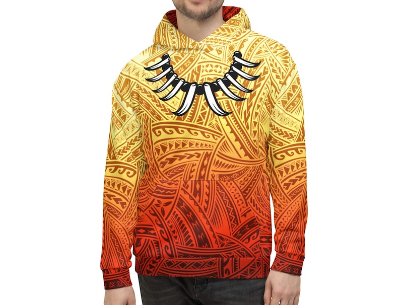 Samoan Ula Nifo Afi Tribal Toa Design Unisex Hoodie - Etsy