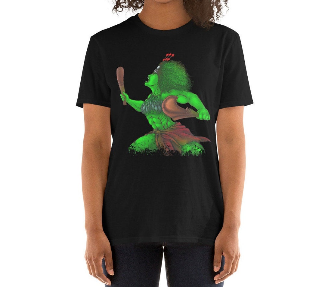 Nafanua Green Warrior Samoan Goddess Teine Toa Samoa Short-sleeve ...