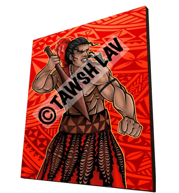 Tongan Warrior Kailao Spear Artwork Polynesian Pacific - Etsy