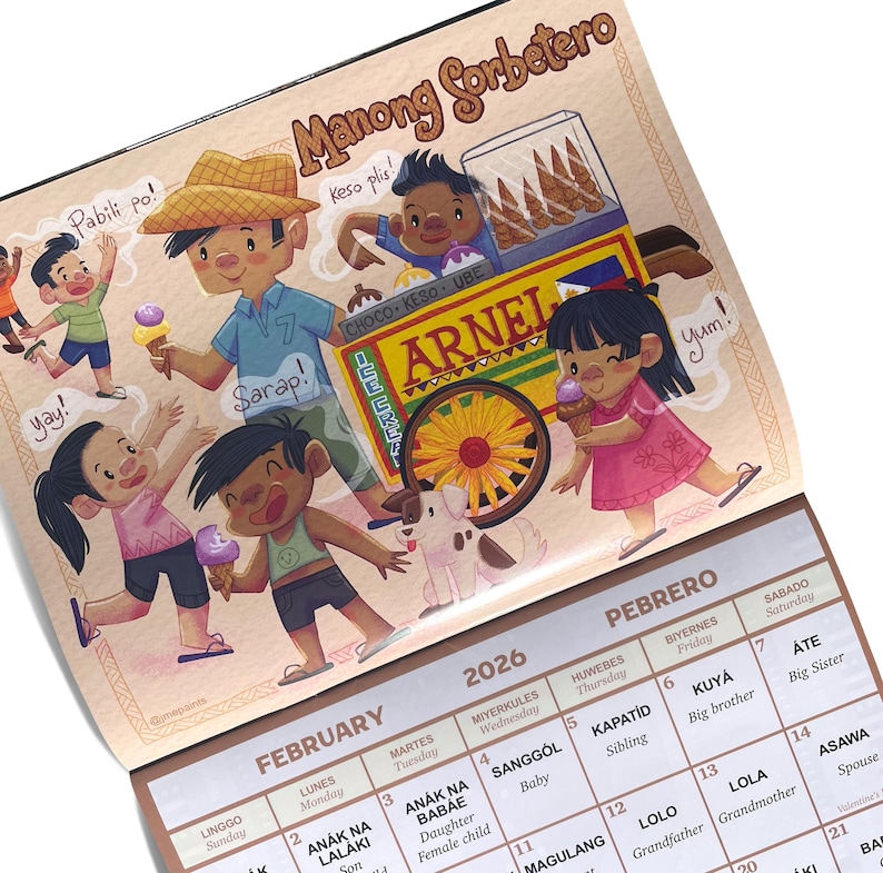 2026 Filipino Language & Art Calendar - Etsy
