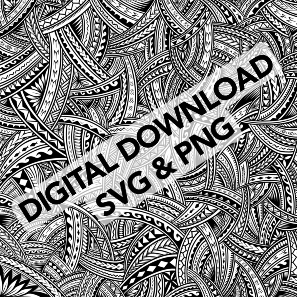 Commercial Use Polynesian Art Intricate Samoan Tatau Motifs Digital ...
