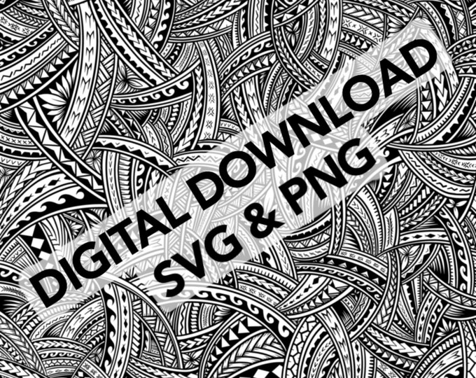 Polynesian Pattern SVG and PNG Graphic | for Samoan, Maori, Tongan or ...
