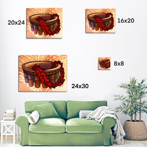 Samoan Artwork Tanoa Kava Bowl Ula Fala Polynesian Art on Canvas - Etsy