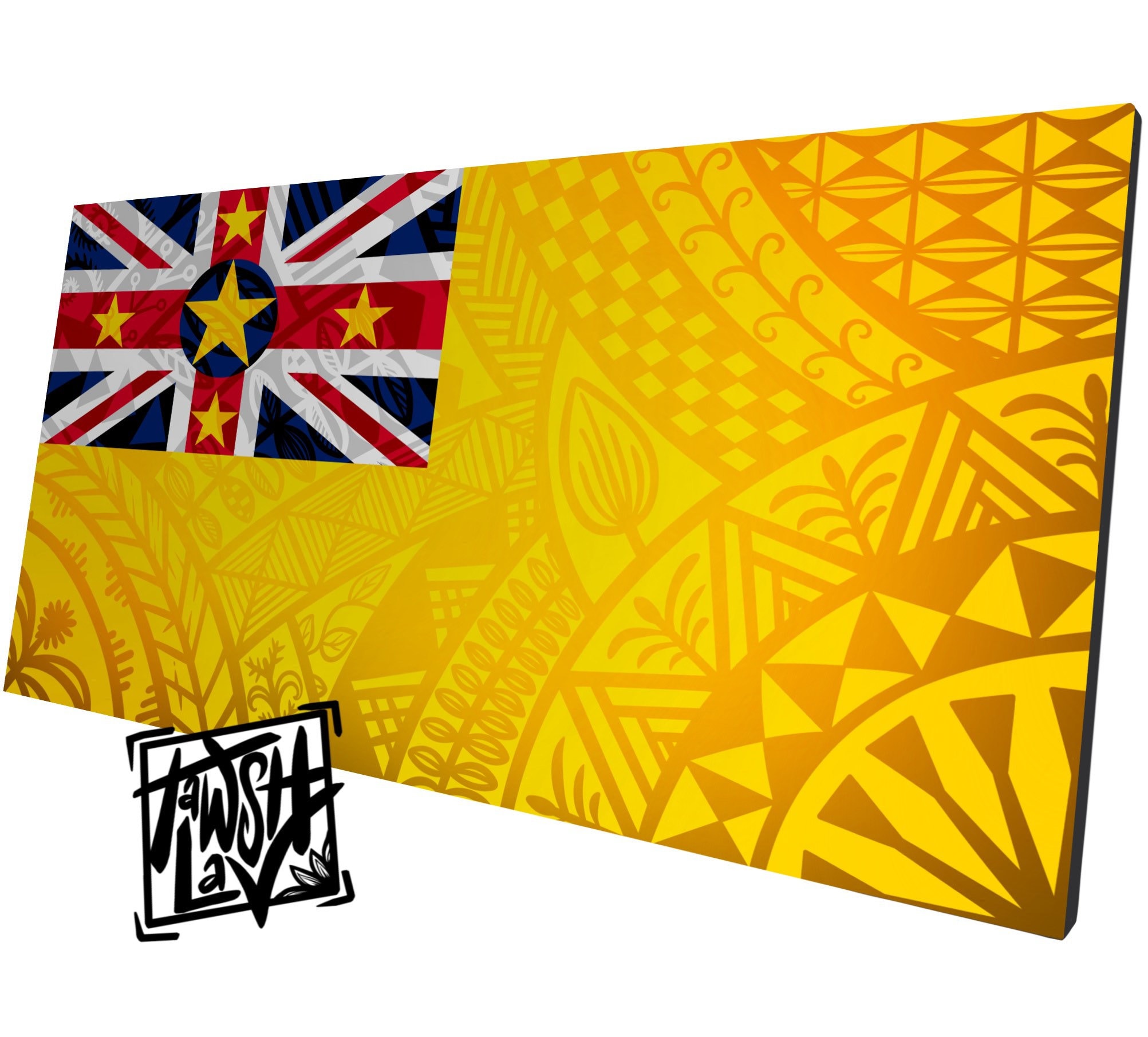Niue Flag Art Niuean Design Canvas Artwork - Etsy