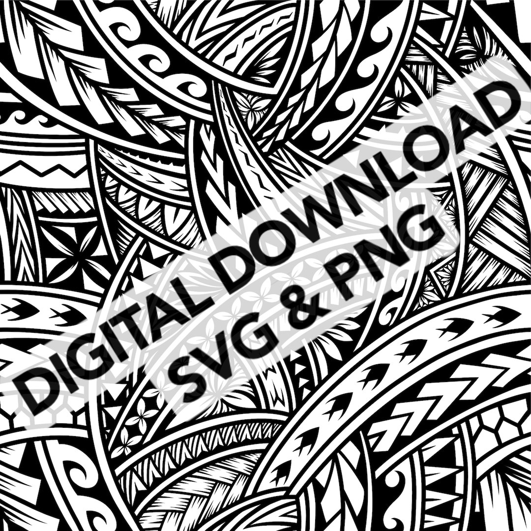 Commercial Use Pattern Polynesian Art Samoan Tatau Motifs Digital ...