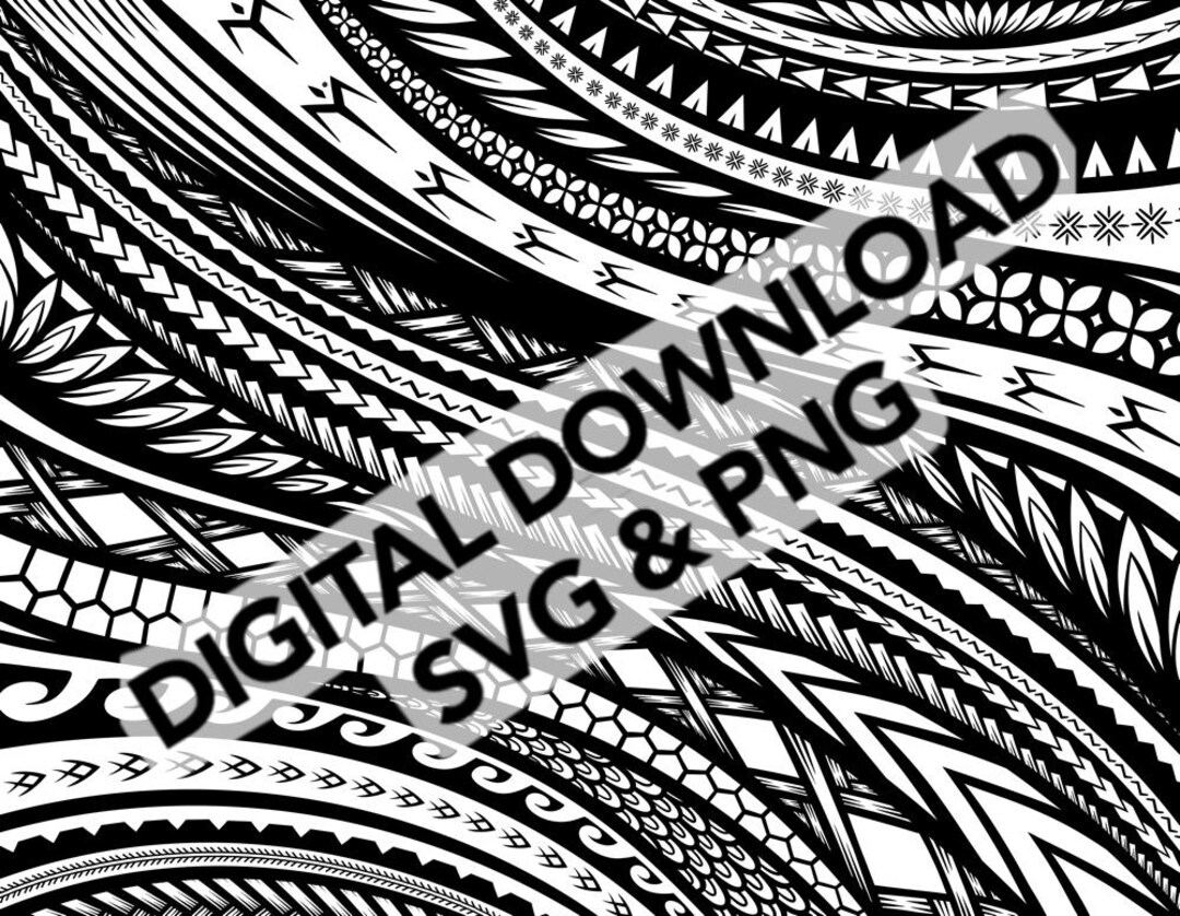 Commercial Use Samoan Art Tatau Wave Designs Motifs Digital Download - Etsy
