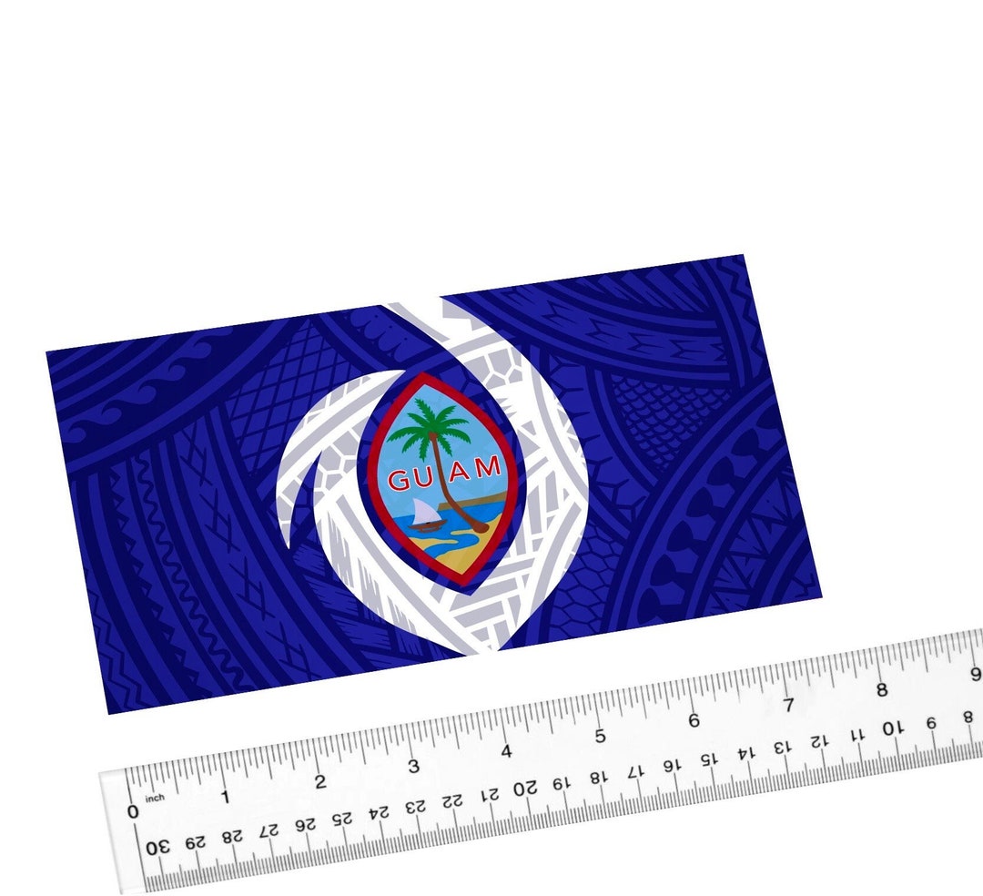 Guam Flag Art Chamorro Tribal Chamoru Bumper Sticker Car Decal - Etsy