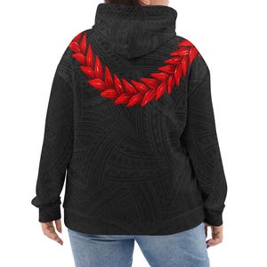 Ula Fala Red Samoan Chief Design Art Black Tribal Unisex Hoodie - Etsy