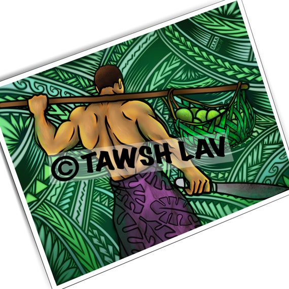 Samoan Feau Artwork Polynesian Faipopo Art Print | Etsy Australia