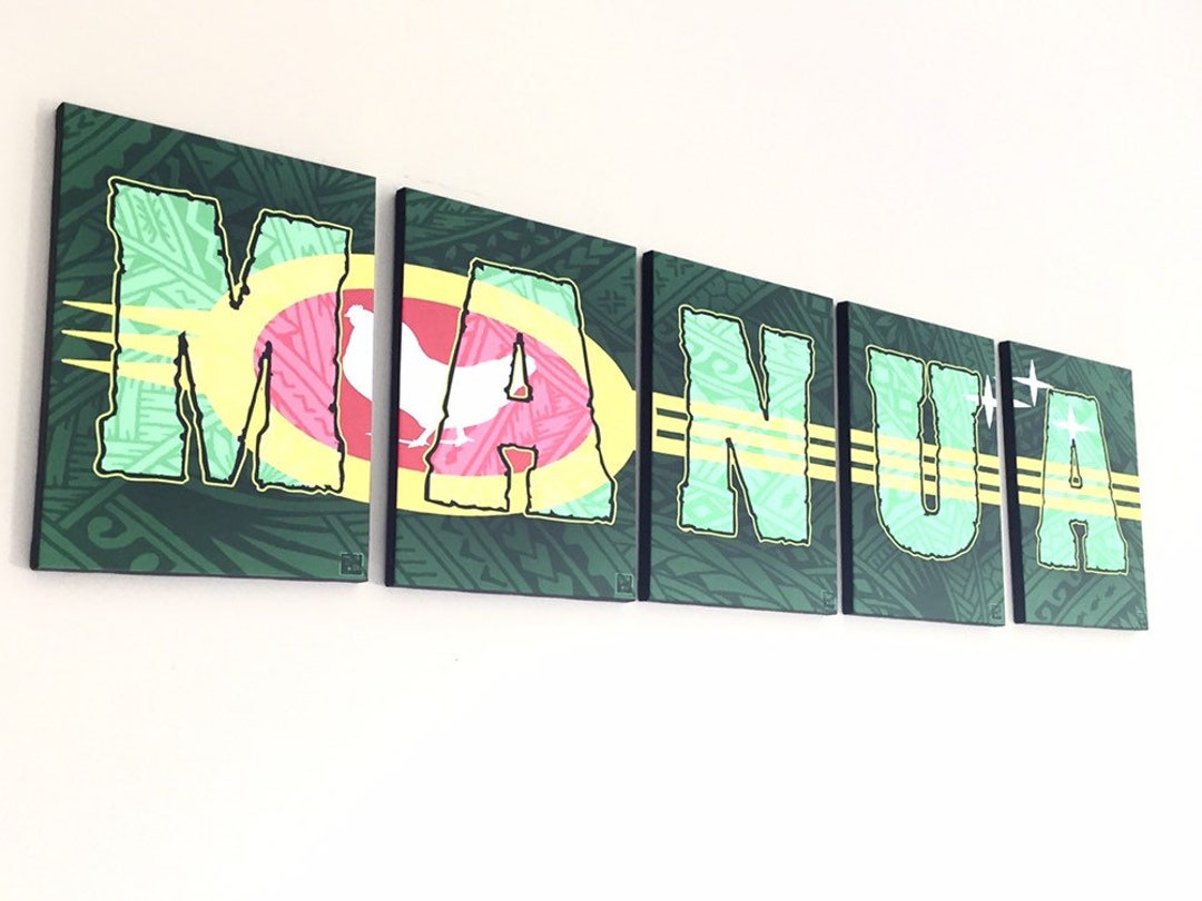 Manua Flag Artwork on Canvas Panels - Etsy