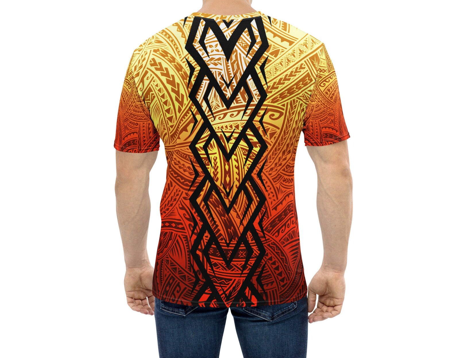 Samoan Ula Nifo Afi Tribal Toa Design Men's T-shirt - Etsy