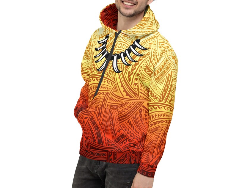 Samoan Ula Nifo Afi Tribal Toa Design Unisex Hoodie - Etsy