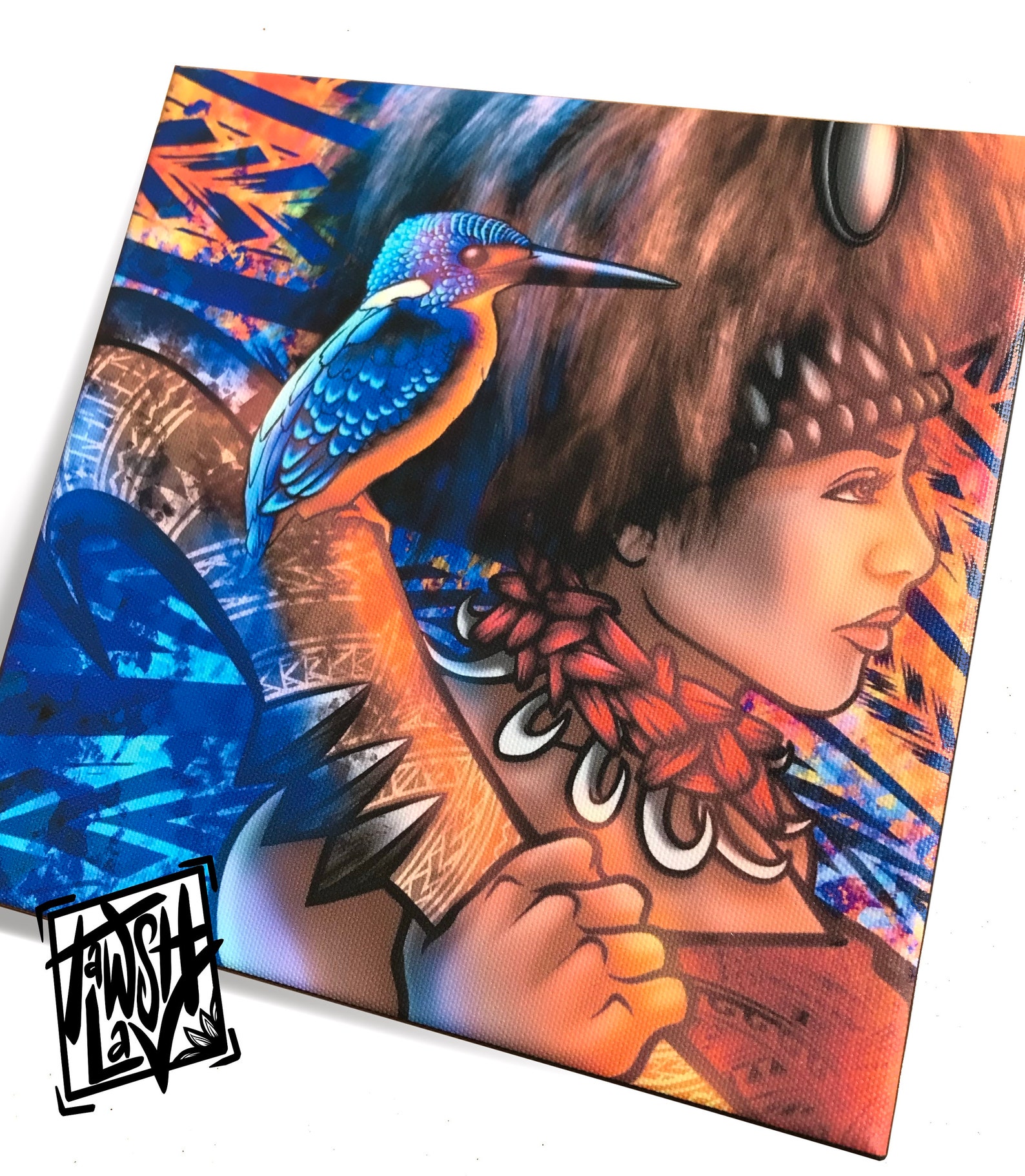 Nafanua Samoan Warrior Goddess Artwork Kingfisher | Etsy