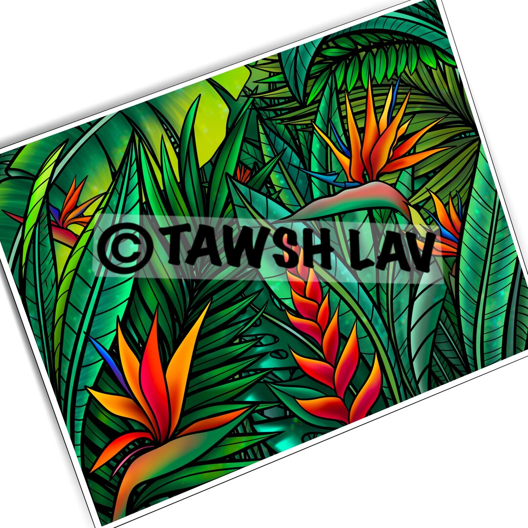 Tropical Dusk Polynesian Jungle Samoan Fale Art Print - Etsy