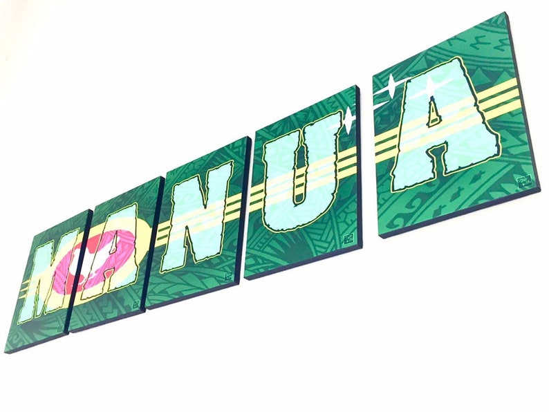 Manua Flag Artwork on Canvas Panels - Etsy