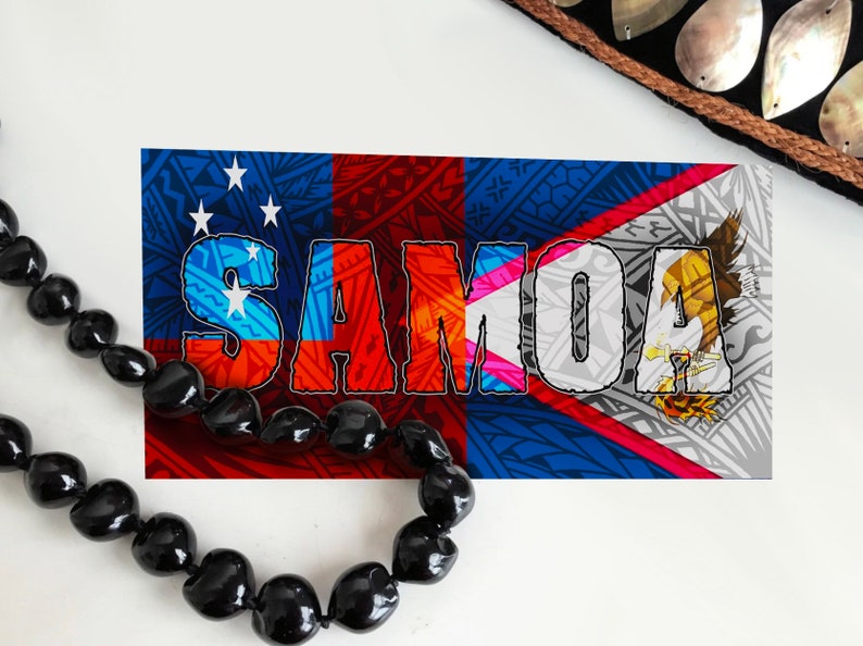 One Samoa Mixed Flags Bumper Stickers - Etsy