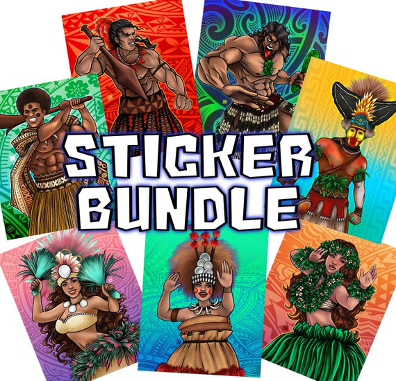 Pacific Islanders Sticker Bundle Samoan Tongan Hawaiian Maori | Etsy