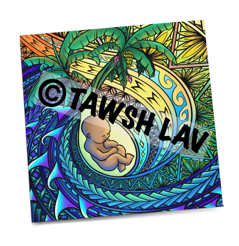 Baby Polynesia Island Artwork on Canvas - Etsy