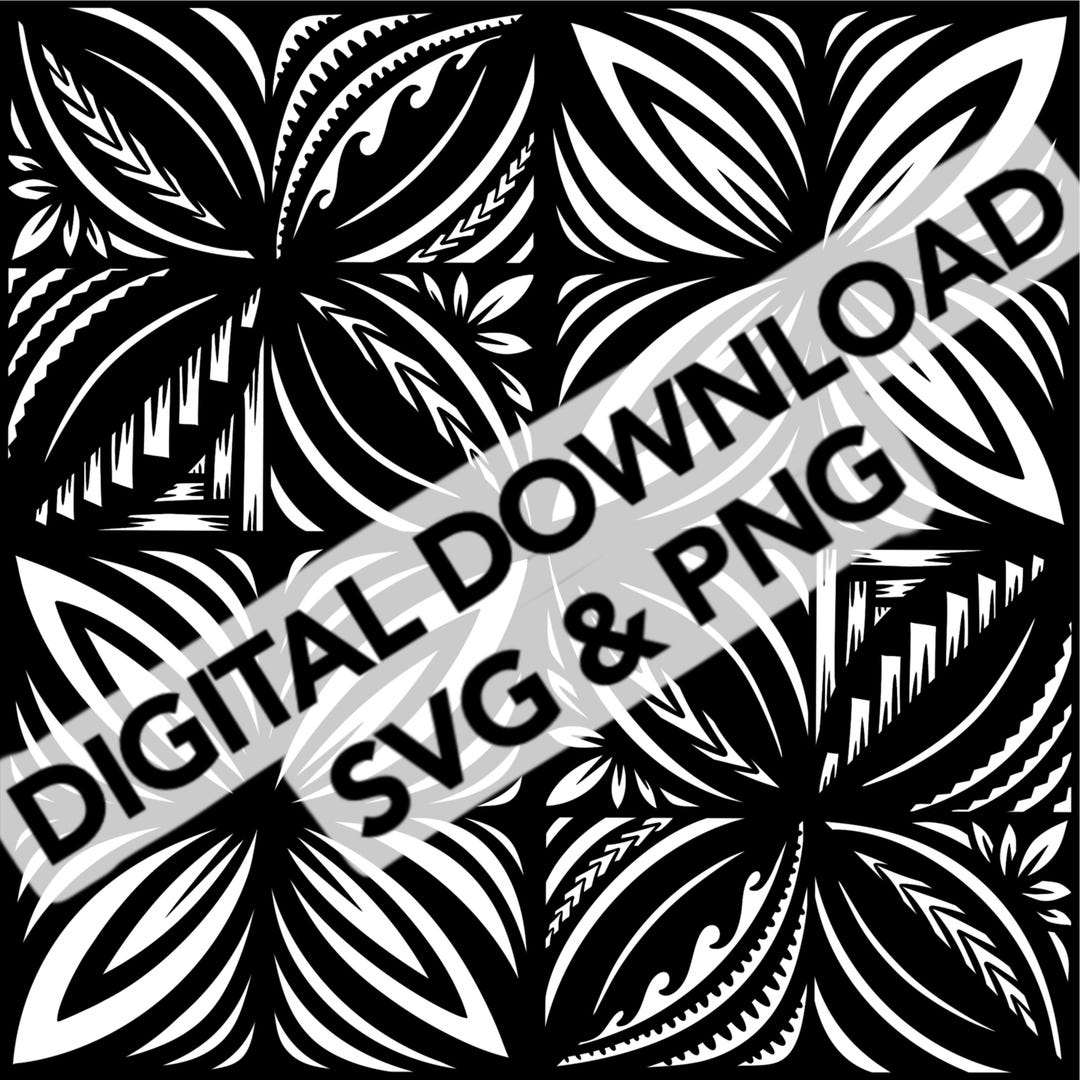 Commercial Use Personal Use Tuli Pattern Polynesian Floral Art Samoan ...