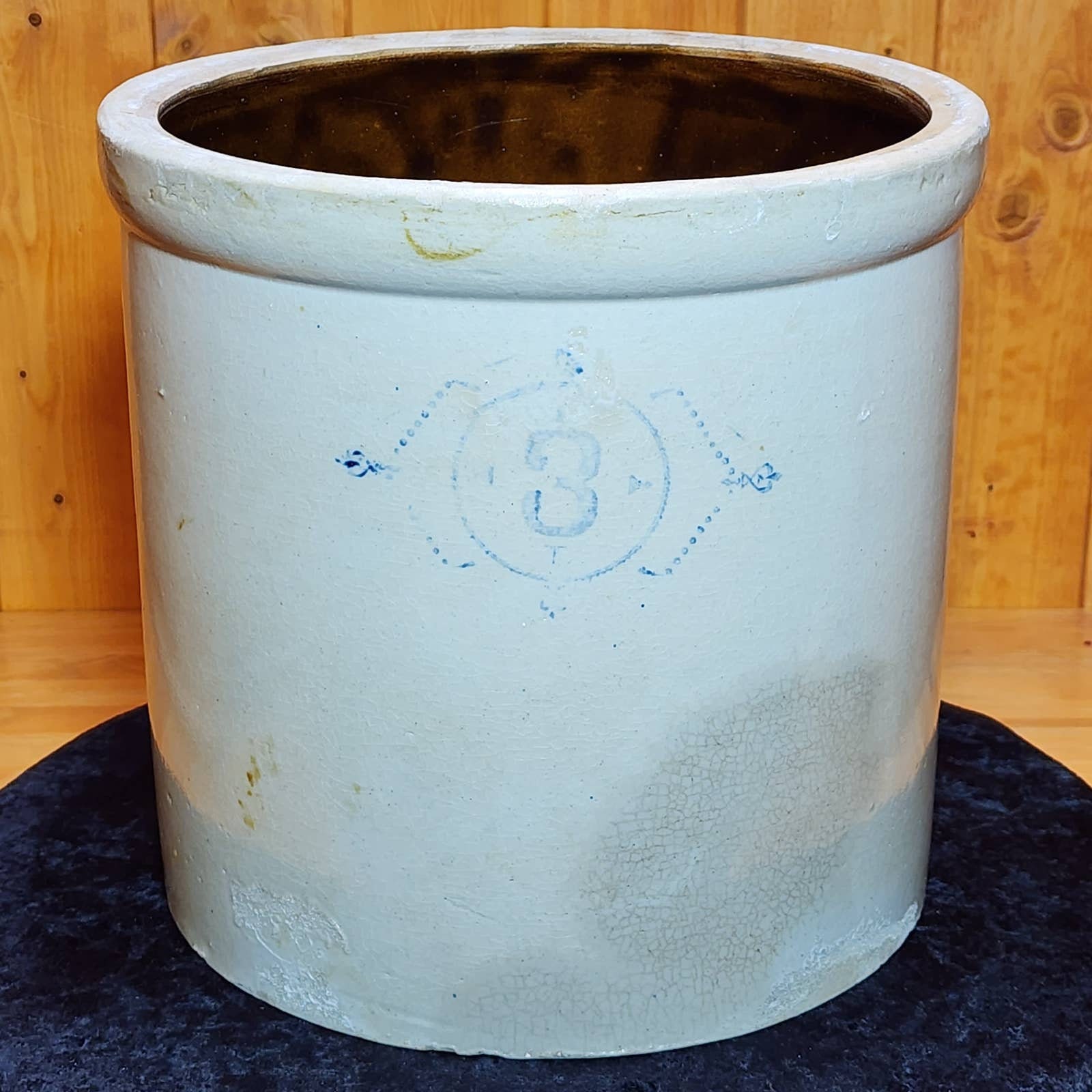 Vintage 3 Monmouth Pottery Stoneware Salt Glaze Crock Circa 1894 1905 ...