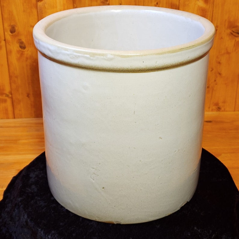 Buckeye Pottery Blue Ribbon 4 Gallon Crock Cobalt Blue Farmhouse Decor ...