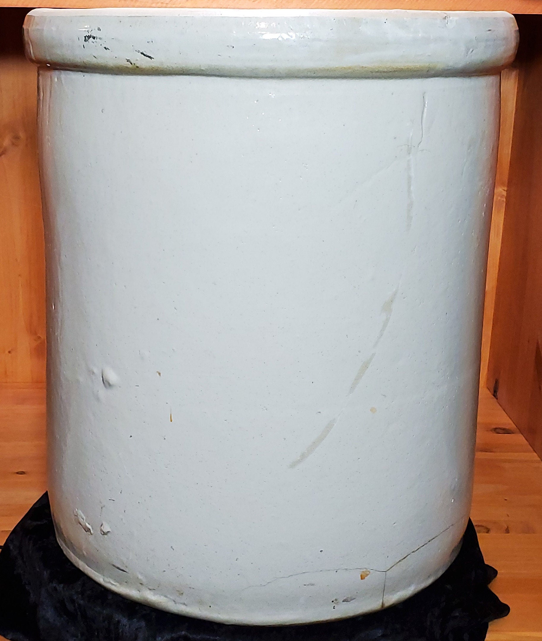 Blue Ribbon 10 Gallon Crock Buckeye Pottery Company Farmhouse Decor ...