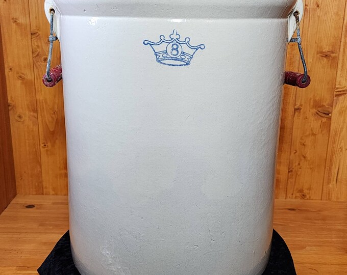 Vintage #8 Ransbottom "crown" Crock With Handles - Circa Early 1900s ...
