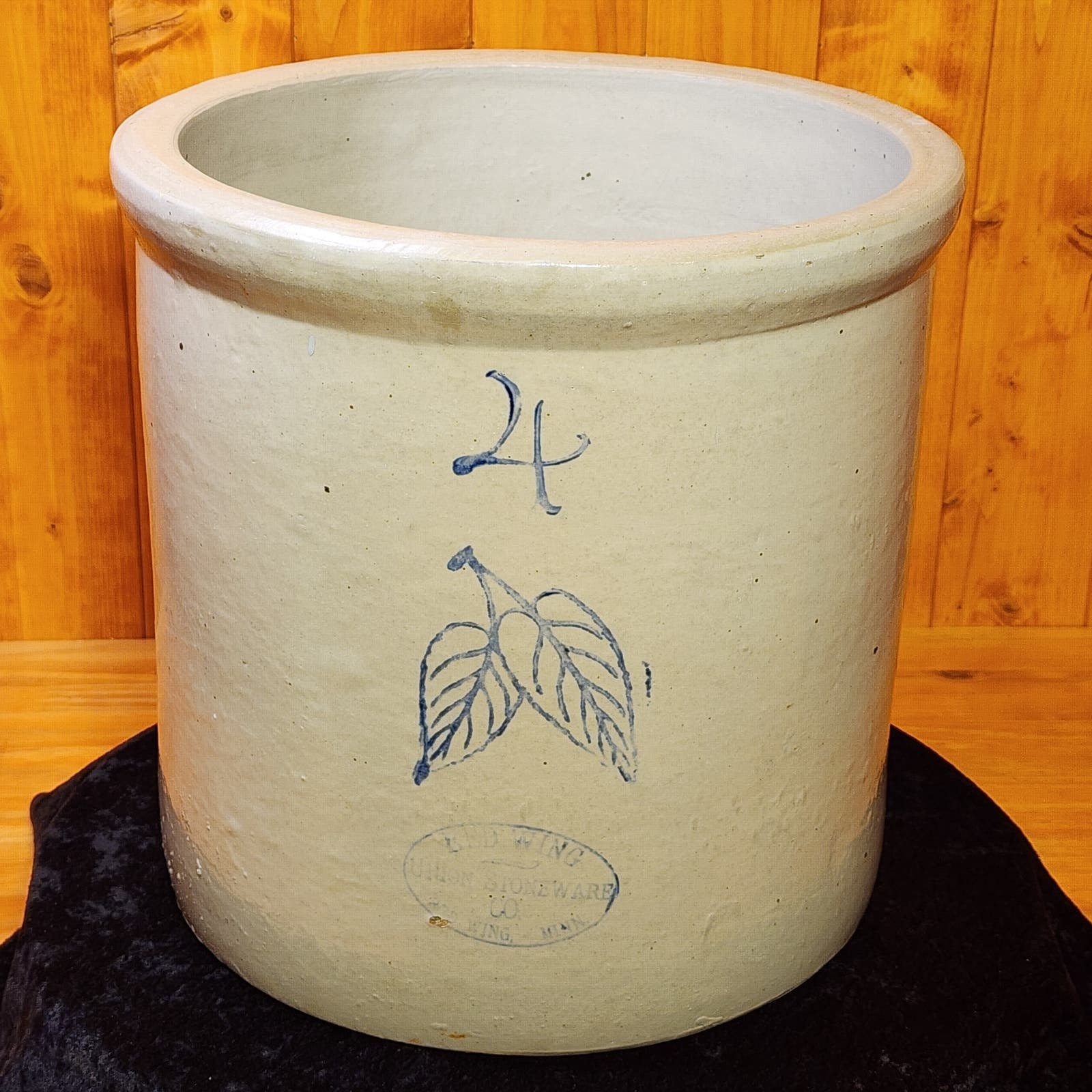 Vintage Red Wing 4 Gallon Crock Birch Leaf Ski Oval Circa 1906 1915 - Etsy