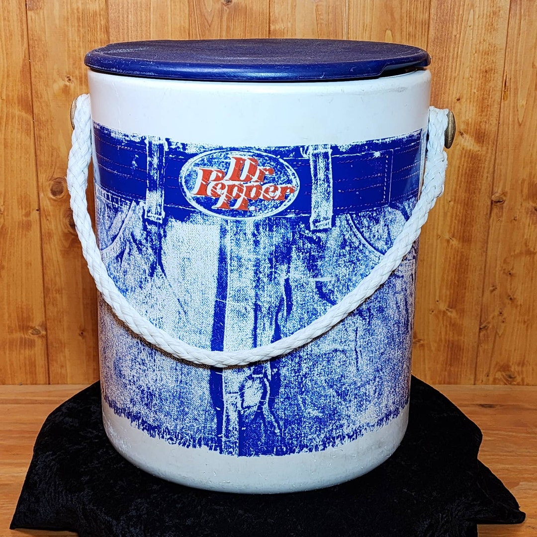 Vintage Dr. Pepper Blue Jean Cooler With Handle Circa 1970s - Etsy