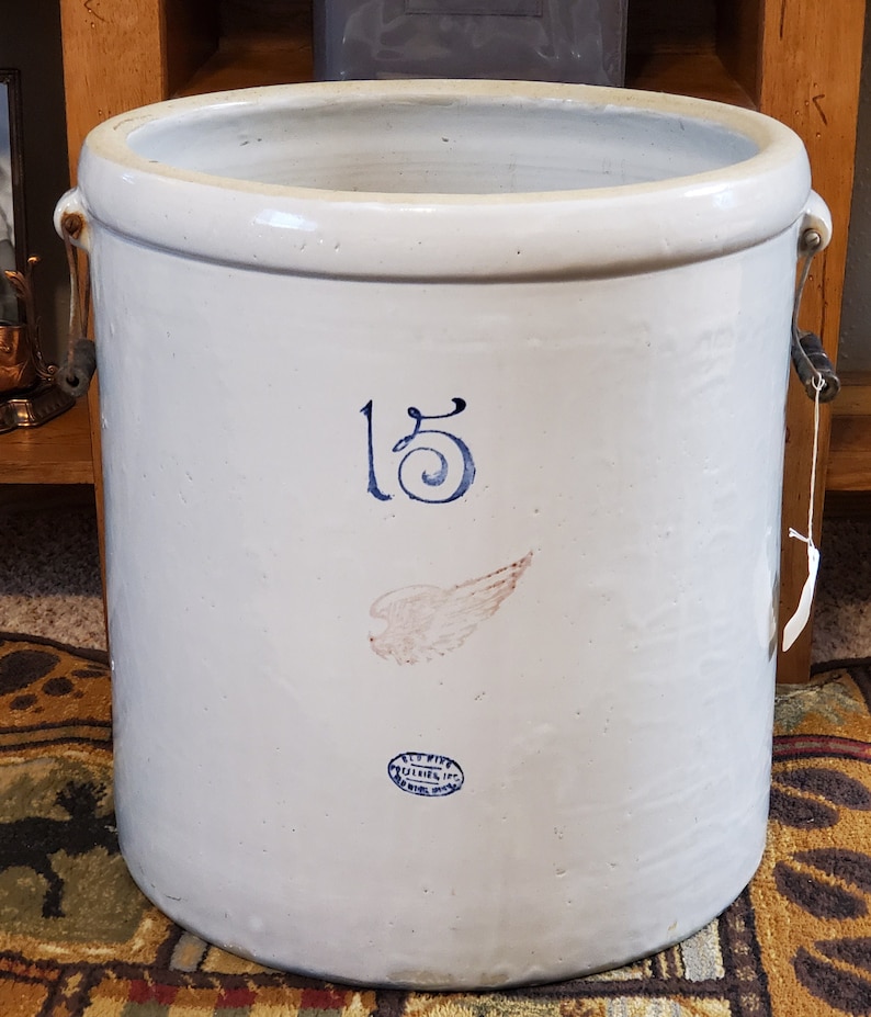 Vintage Red Wing 15 Gallon Crock With Handles Circa 1906 - Etsy
