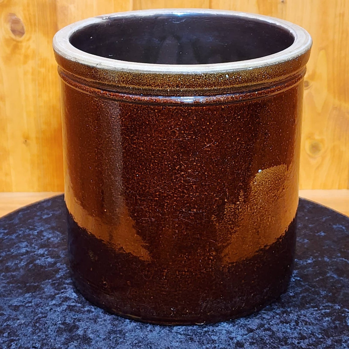 Vintage 1 Gallon Red Wing Bottom Signed Albany Slip Crock Circa - 1870 ...