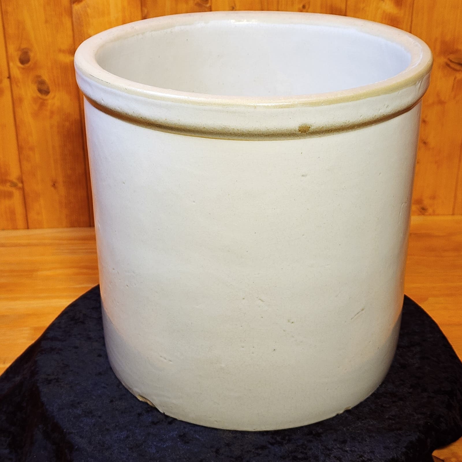 Buckeye Pottery Blue Ribbon 4 Gallon Crock Cobalt Blue Farmhouse Decor ...