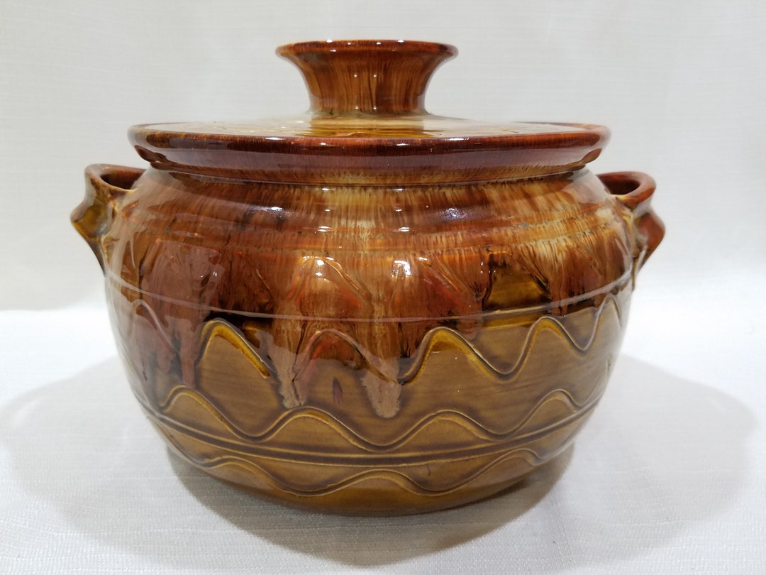 Vintage Dryden Original '79 Clay Bean Pot - Etsy