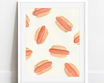 Hot Dog Print | Etsy