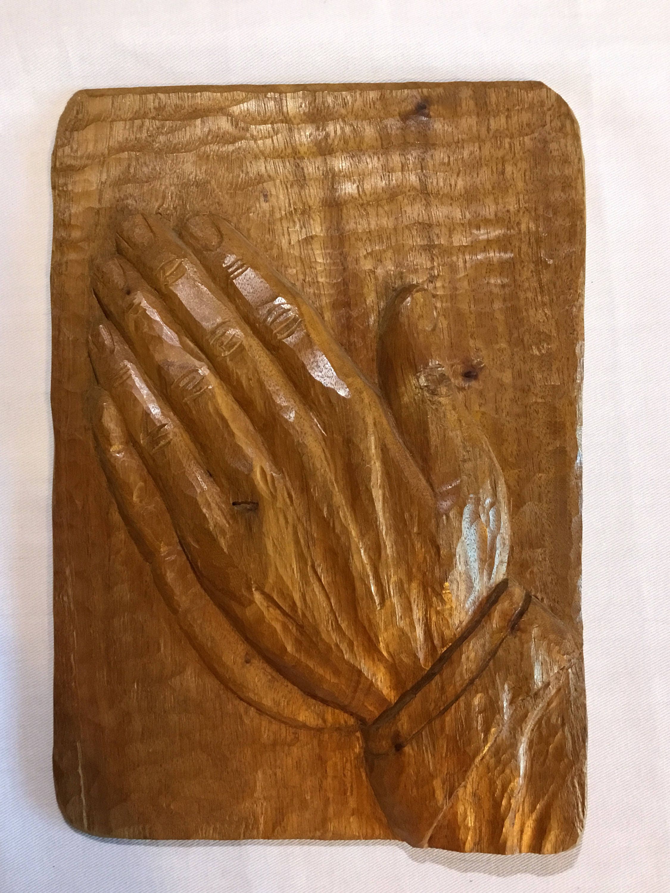 Praying Hands original relief carving - Etsy.de