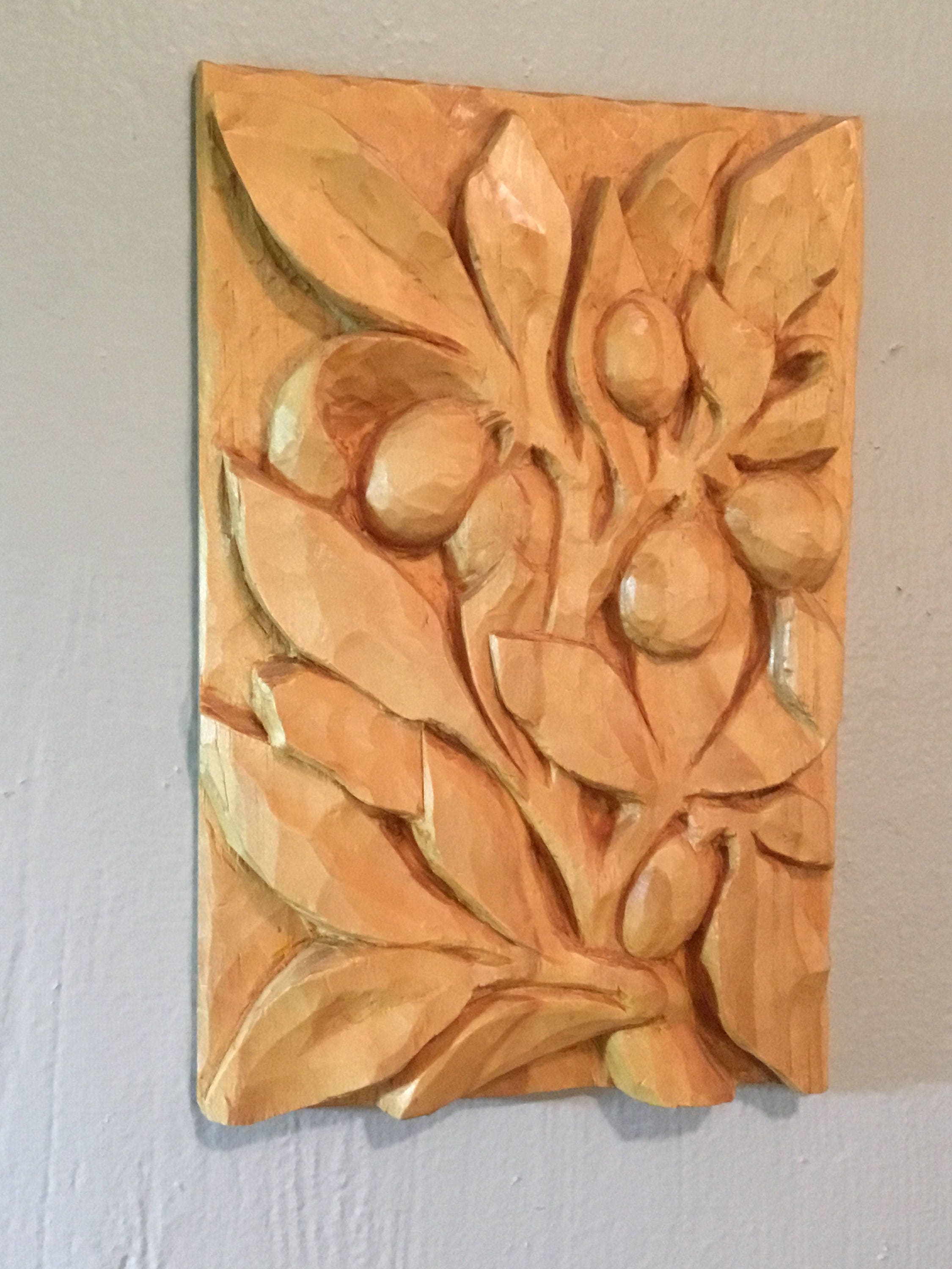 Plum Branch Cluster Woodcarving - Etsy.de