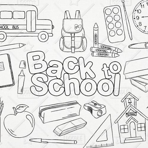 Notebooks Clipart Black And White School