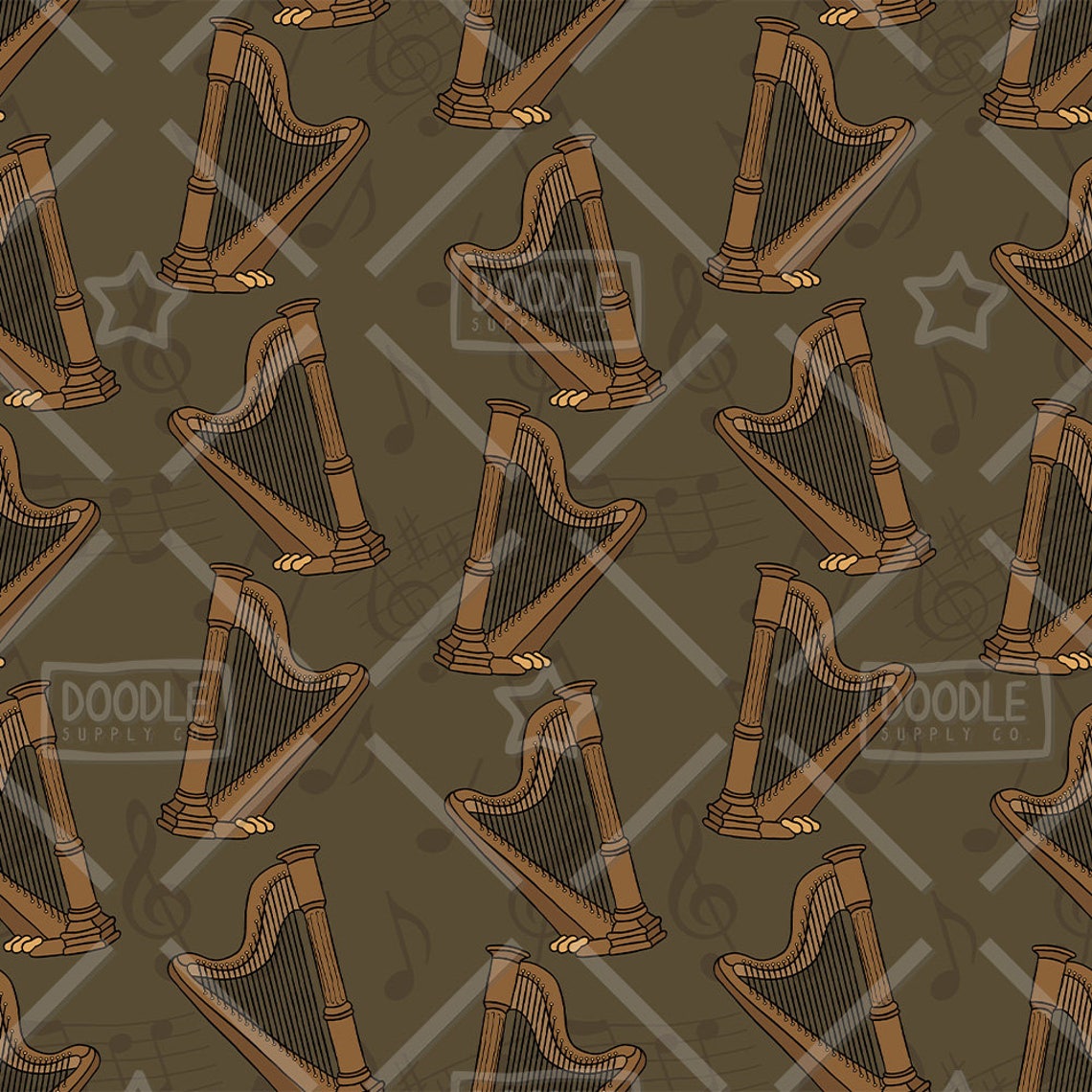 Classical Music Digital Paper Pack Seamless Pattern Musical | Etsy