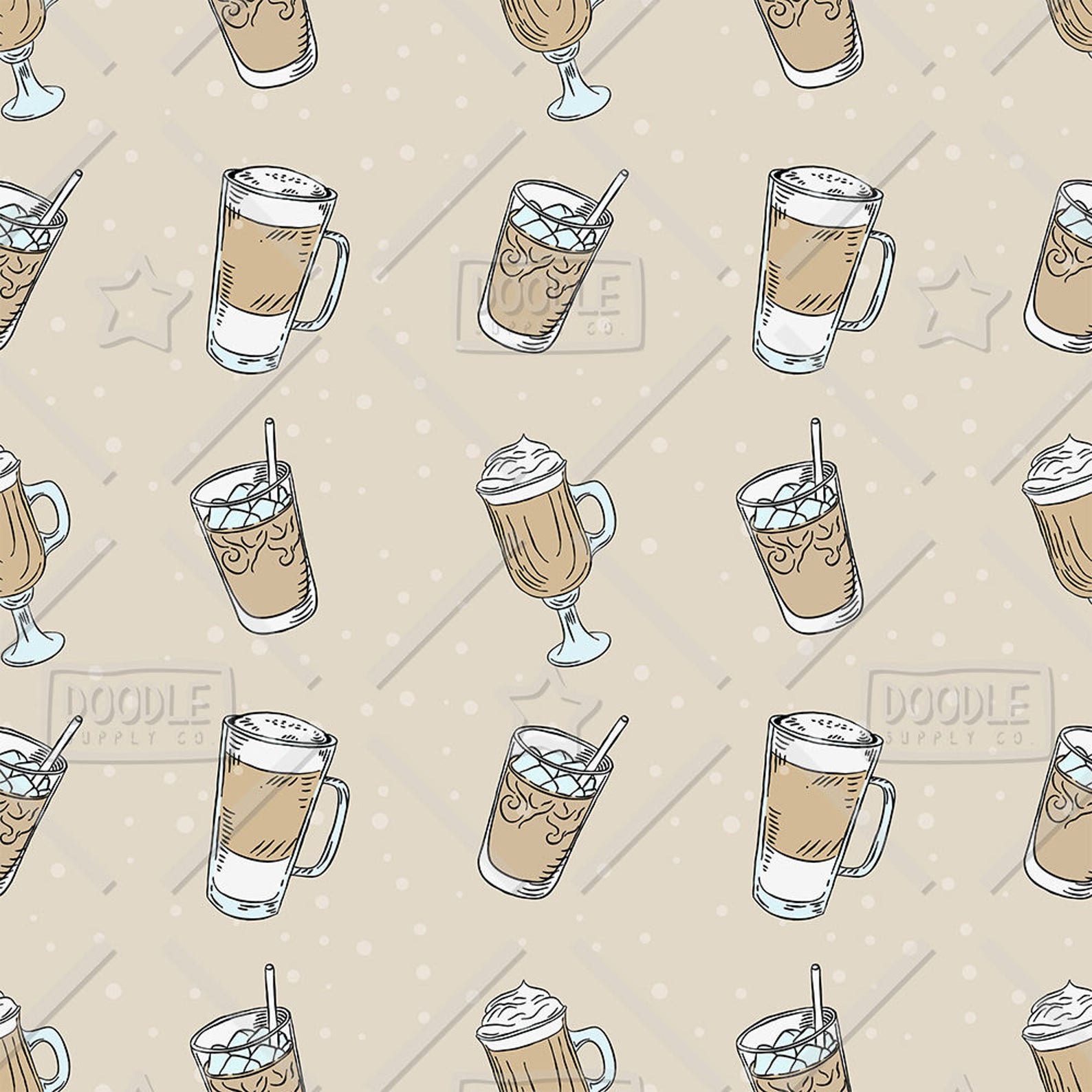 Coffee Digital Paper Pack Seamless Pattern Coffee Texture - Etsy