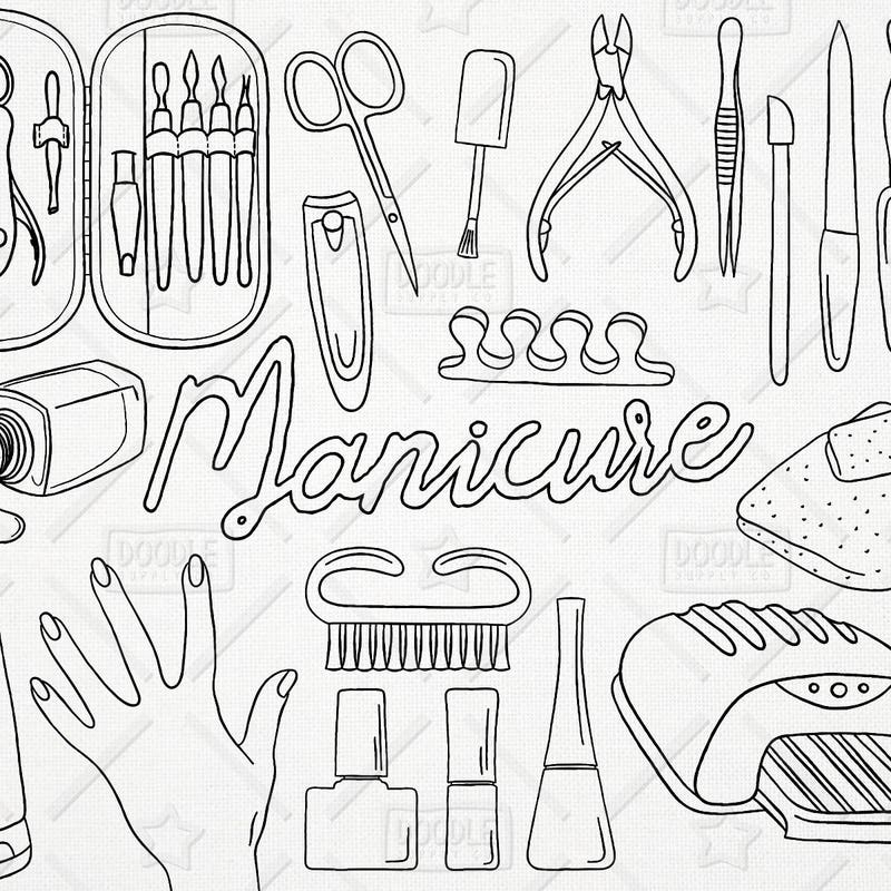 Manicure Clipart - Etsy