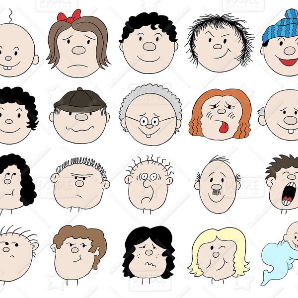 Cartoon Face Pack - Etsy