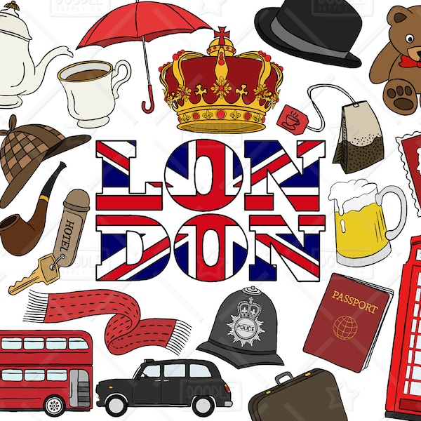 London Bus Clipart - Etsy