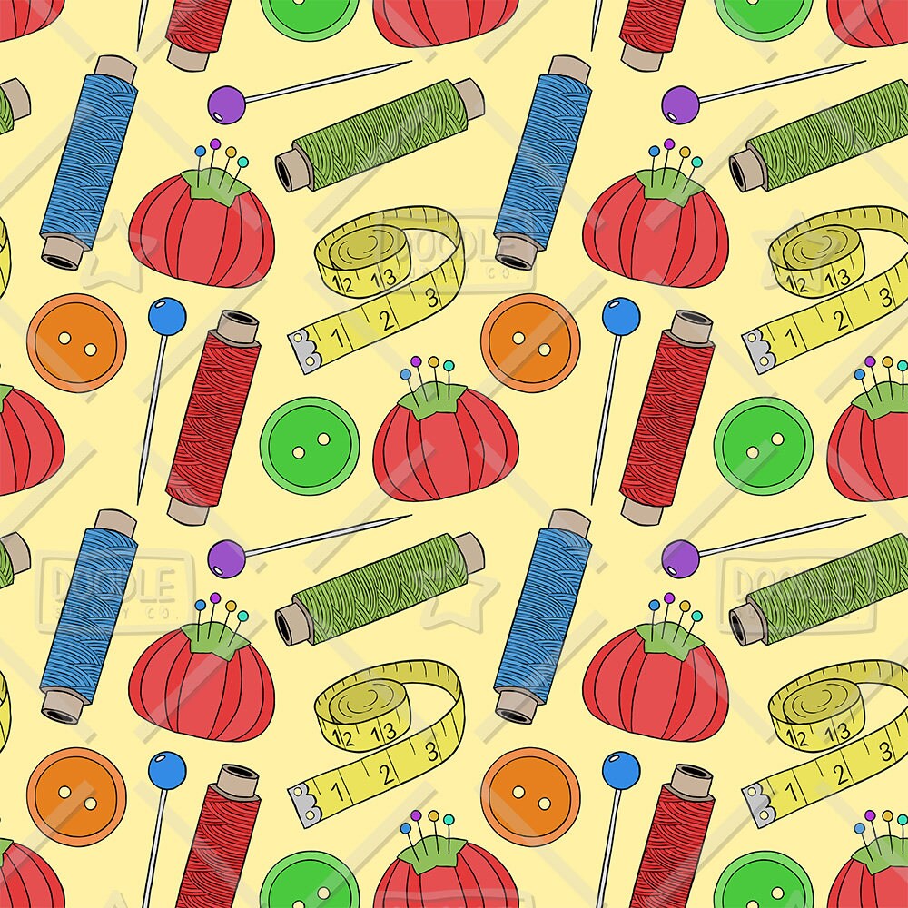 Sewing Digital Paper Pack Seamless Pattern Sewing Textures - Etsy