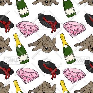 Paris Digital Paper Pack, Seamless Pattern, Paris Texture, Gems Pattern ...