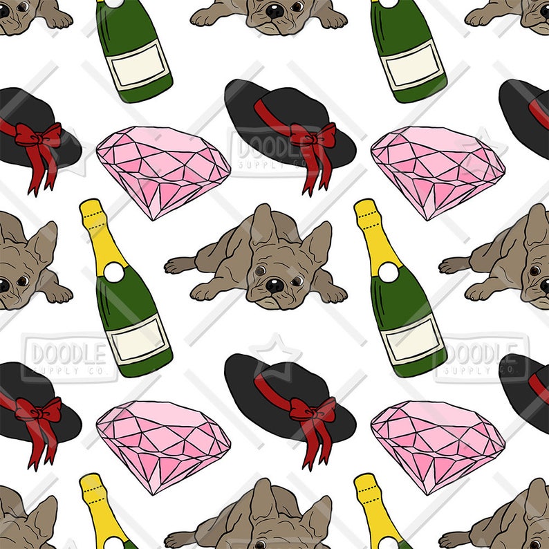 Paris Digital Paper Pack, Seamless Pattern, Paris Texture, Gems Pattern ...