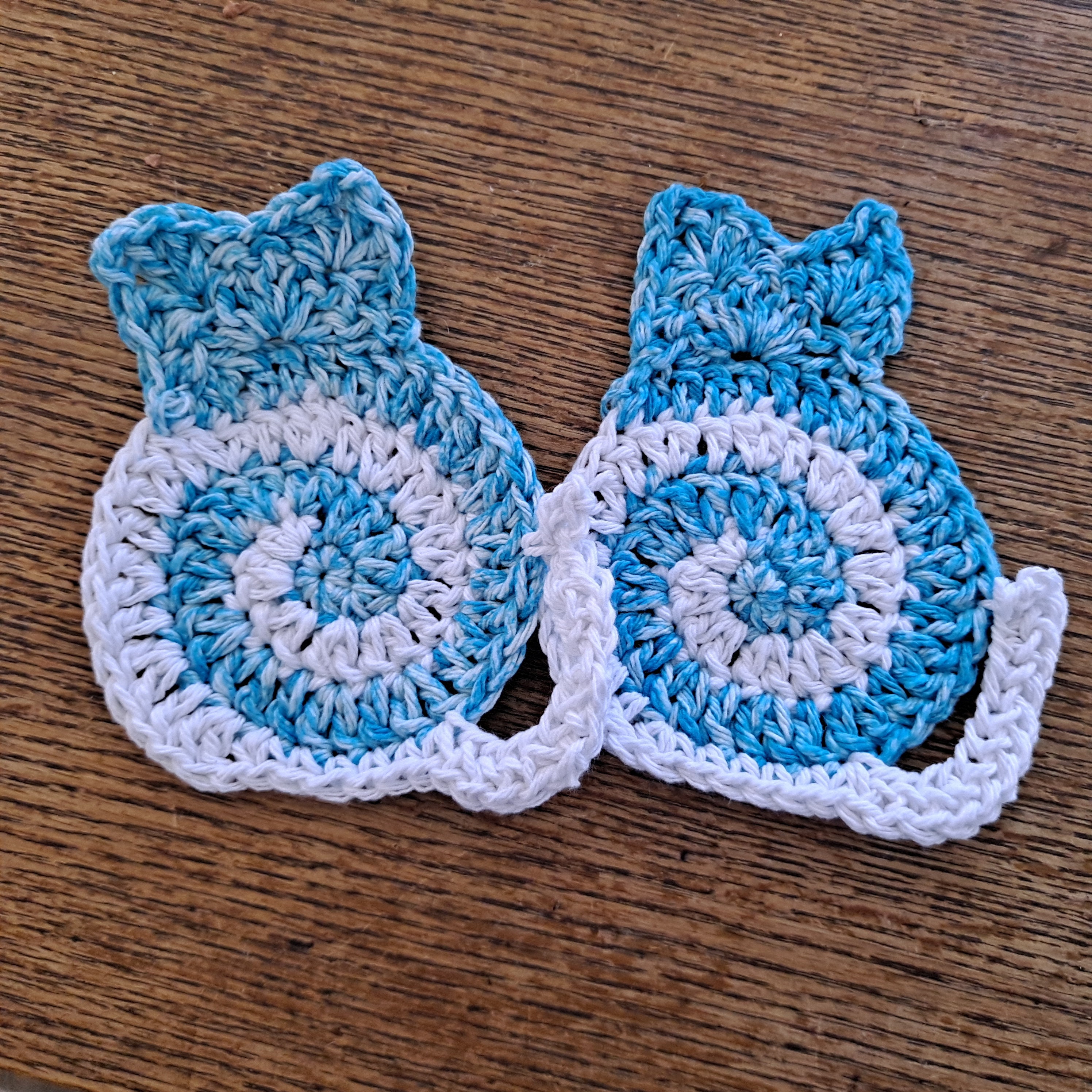 Crochet Swirly Cat Coaster - Etsy