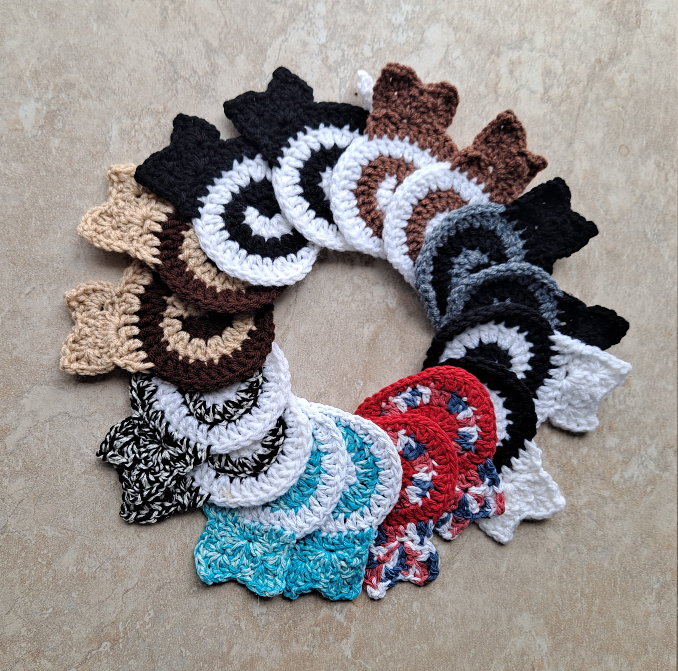 Crochet Swirly Cat Coaster - Etsy