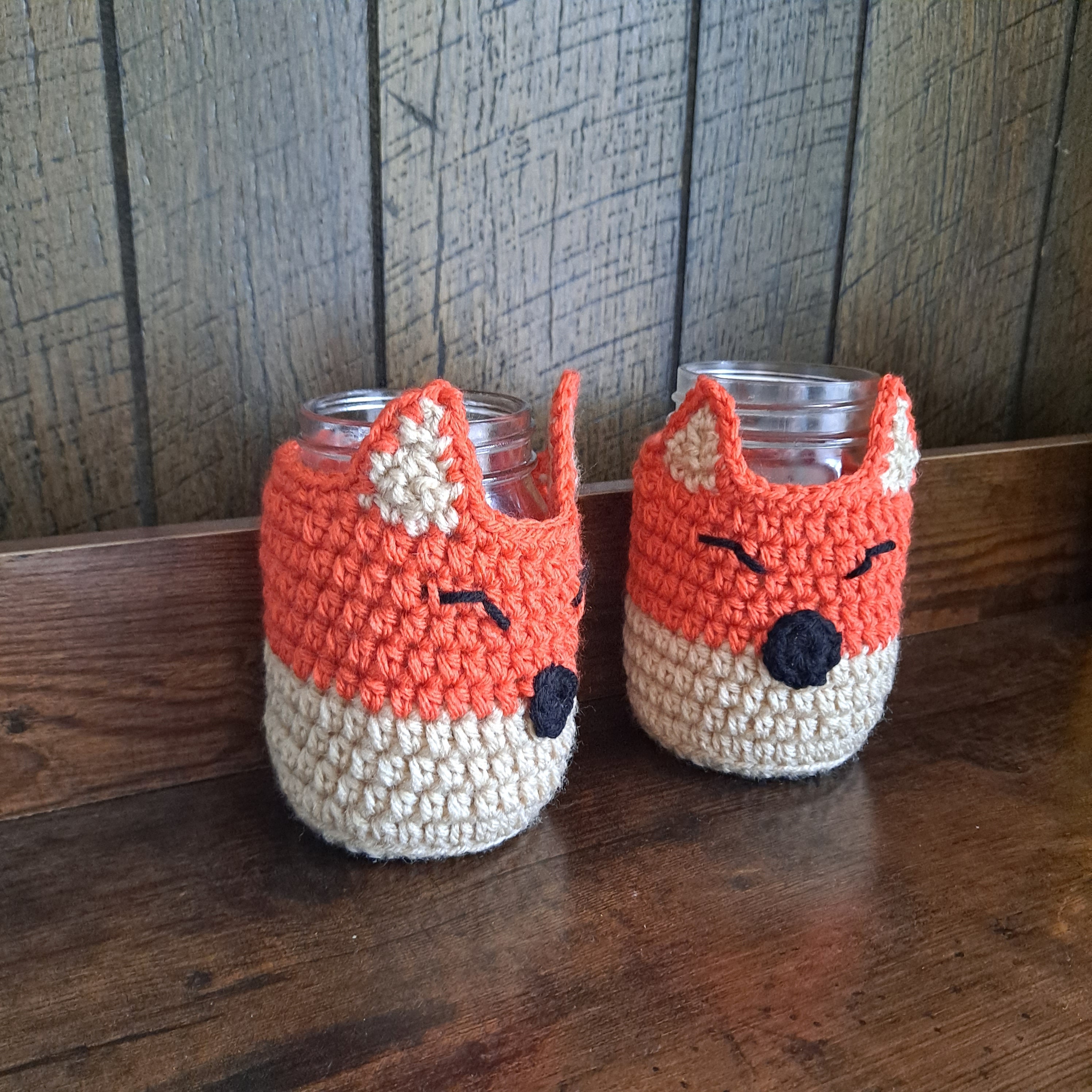 Fox Mason Jar Cozy - Etsy