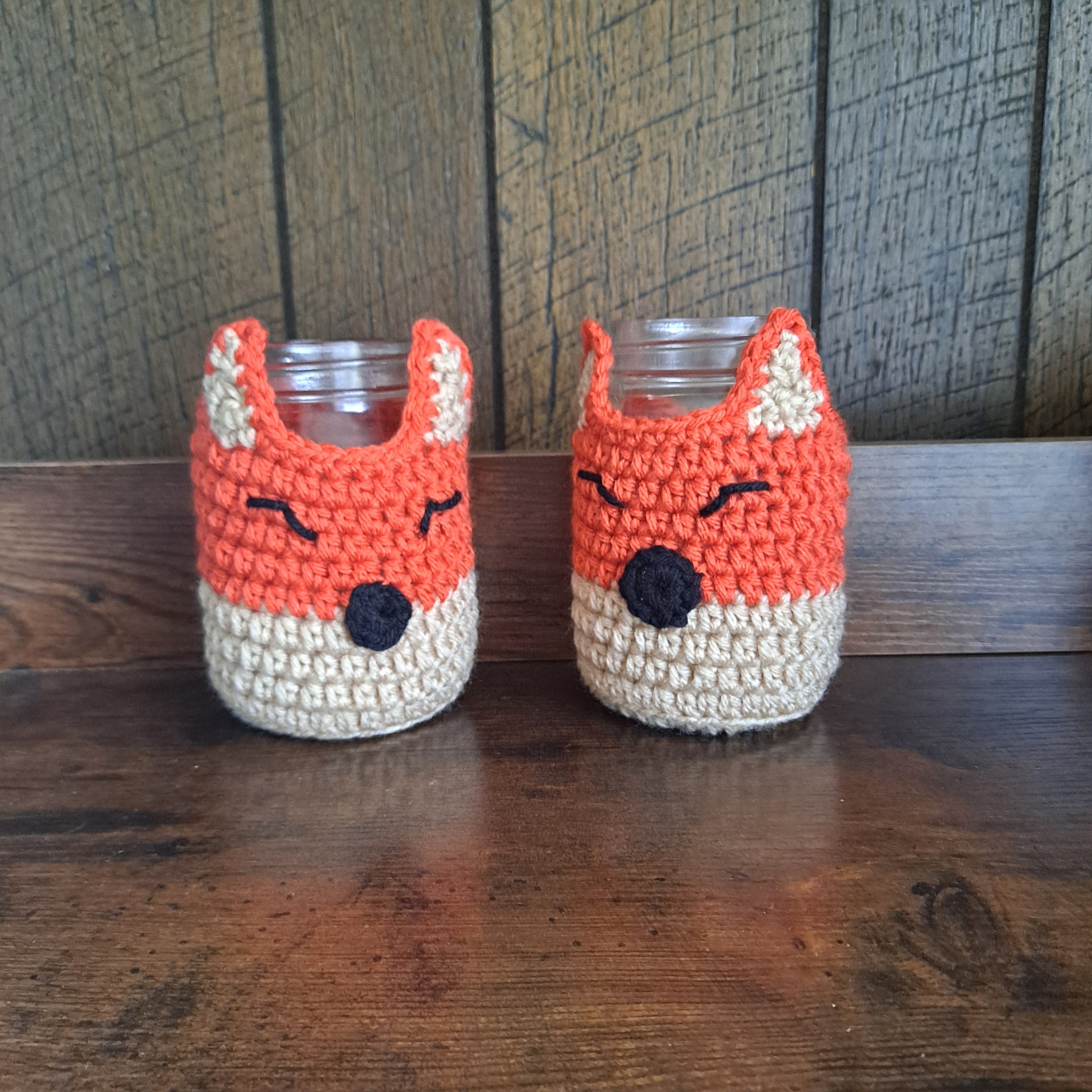 Fox Mason Jar Cozy - Etsy